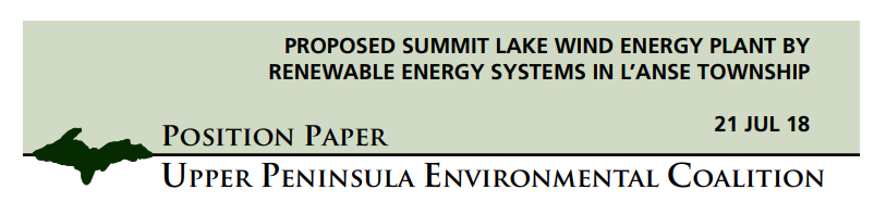 Upper Peninsula Environmental Coalition – Position Paper – Save The ...