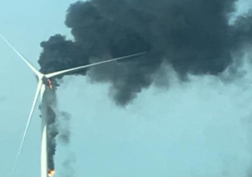 Monday, April 1st 2019 – Wind Turbine on fire in Huron County. – Save ...